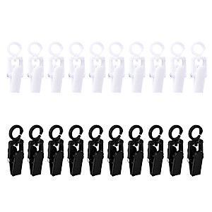 10 Pieces Hanging Laundry Hooks Clip Plastic Swivel Hanging Towel Clips Strong Clips with Hanger Hook for Curtain Plastic Towel Clip Hat Clip