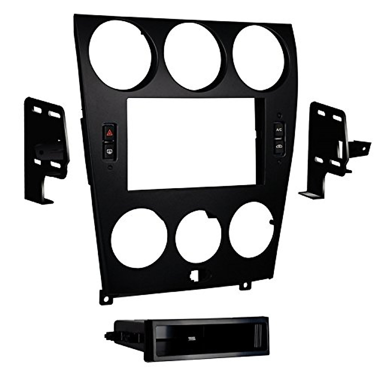 Metra 99-7524B Mazda 6 Double and ISO DIN Radio Install Kit for 2006-08