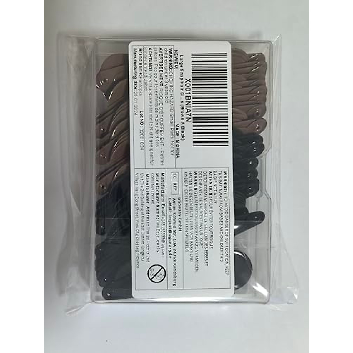 Women Hair Clips, Funtopia 40 Pcs 7cm / 2.8 Inch Long No Slip Metal Hair Clips Large Snap Hair Clips Barrettes Hairpins for Thick Hair (Brown, Black)