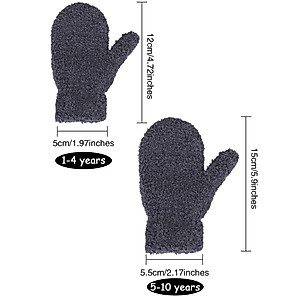SATINIOR 3 Pairs Toddler Magic Stretch Mittens Little Girls Soft Knit Mitten Baby Boys Winter Knitted Gloves