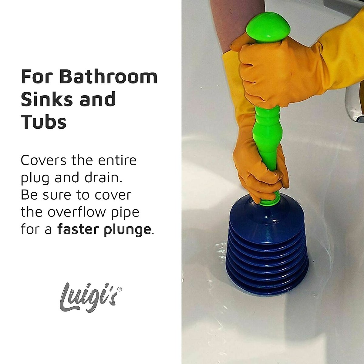 Luigi's Dual-Force Plunger Bundle for Drains and Sinks: Tackle Drains with Precision!