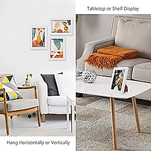 PECULA 2 Pack 4x6 Picture Frame, White Picture Frame for Wall and Tabletop Display, Photo Picture Frame with Clear Display