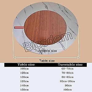 DOUKI Lazy Susan Turntable For Dining Table Wood Dining Table Turntable, Wood Swivel Serving Tray, 30in Large Rotating Serving Plate Rotating Tray (Color : Beige, Size : 20inch(50cm))