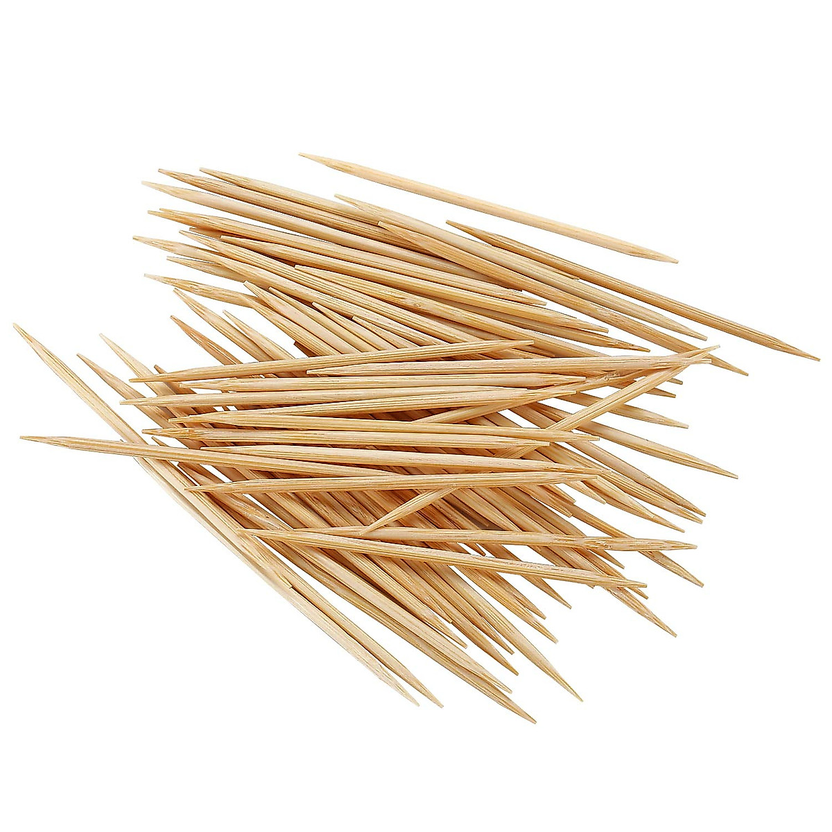 Gmark Bamboo Wooden Toothpicks 1600 Pieces Wood Round Toothpicks in Plastic Storage Holder| Sturdy Double Sided for Party, Olive, Fruit, Teeth Cleaning Toothpicks (4 Packs of 400pc) GM1102