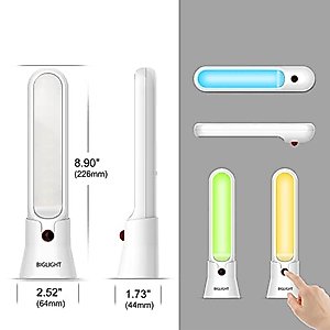 BIGLIGHT Wireless Battery Operated LED Table Top Night Light, Touch Light, Push Light, Remote Controlled, 16 Color Changing, Portable Stick on Tap Light for Closet Cabinet Counter Classroom