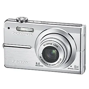Olympus FE370 8MP Digital Camera with 5x Optical Dual Image Stabilized Zoom (Silver)