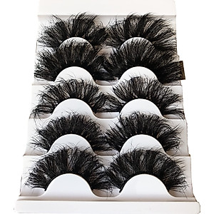 Gmagictobo Lashes False Eyelashes Fluffy Dramatic 3D Faux Mink Lashes Pack Long Thick Volume Soft Strips Fake Eye Lashes 5 Pairs Multipack