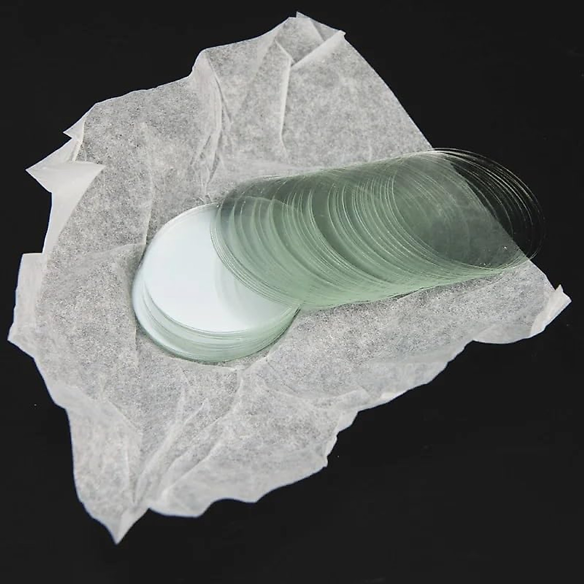 ZGYDNM 100mm 60mm 70mm 80mm 90mm Large Round Microscope Glass Slide Cover Slips Blank Slides Coverslip Thickness 0.13-0.17mm 100pcs (Color : 70mm)