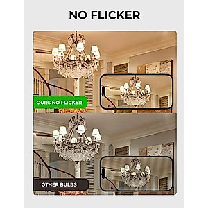 UNILAMP 2W E12 LED Night Light Bulb, Mini Type B C7 Light Bulb Equivalent 25W, Warm White 3000K, 120V E12 Edison Screw LED Bulb for Chandeliers, Salt Lamp, Non-Dimmable, 6-Pack