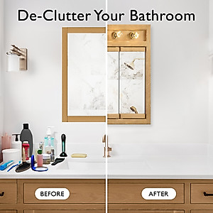 Design House 30 Inch Richland Bathroom Medicine Cabinet, Wall Mounted, Mirror, Oak, 530600-NOK