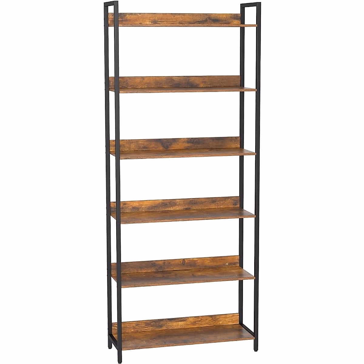 VTSHU 6-Tier Tall Bookshelf, Strong and Durable,Adjustable,for Industrial Bookcase with Open Shelves, Large Book Shelf for Living Room, Home Office