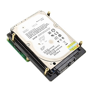 Geekworm for Raspberry Pi 3B+/3B, X820 V3.0 2.5" SATA HDD/SSD Expansion Board + Metal Case with Power Switch and Cooling Fan (Not Include Raspberry Pi)