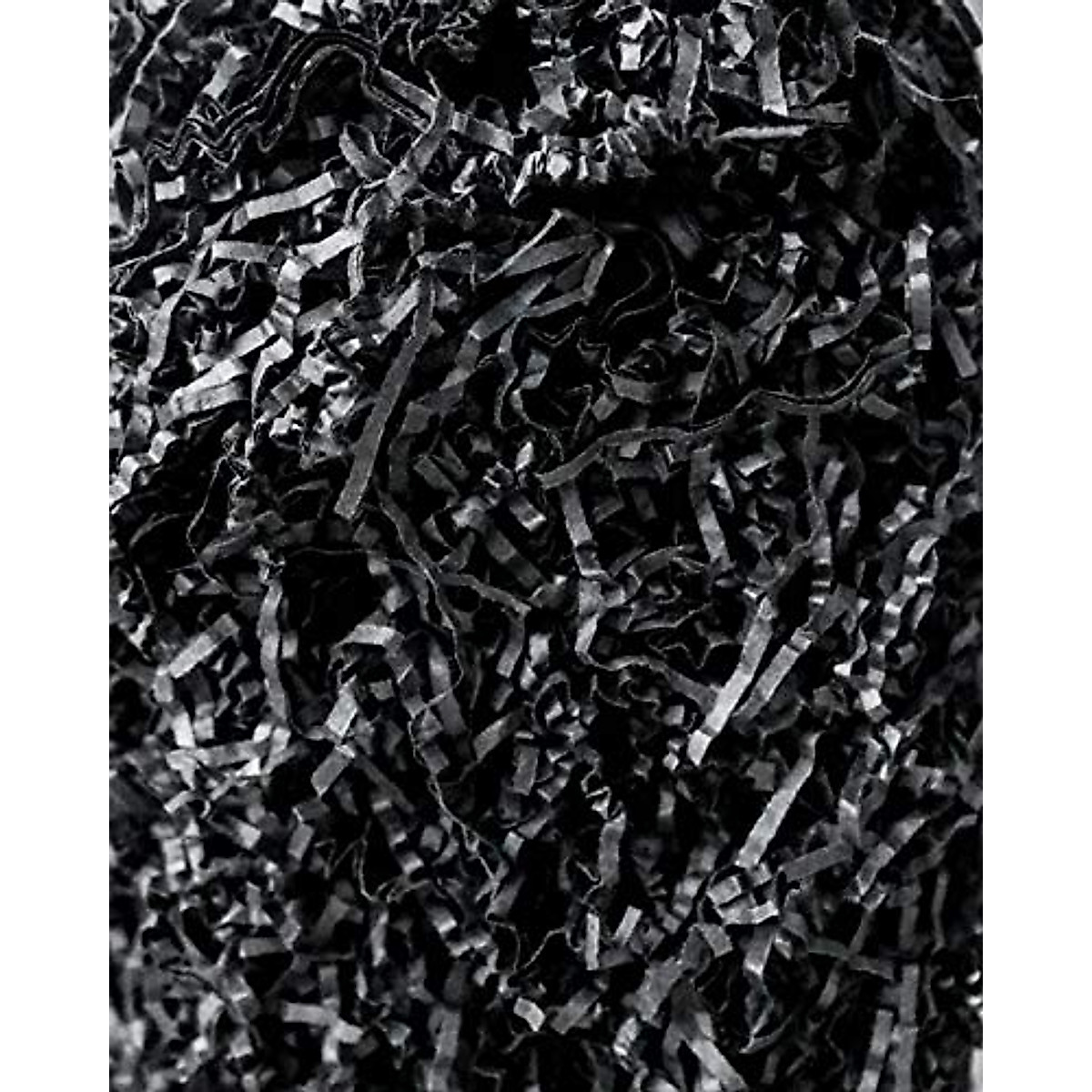 MagicWater Supply Soft & Thin Cut Crinkle Paper Shred Filler (1/2 LB) for Gift Wrapping & Basket Filling - Black