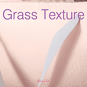 ROSEGLD 12 Large Gift Bags 13x5x10 Inches, Luxury Gift Bags, Rose Gold Gift Bags with Handles for All Occasions (Glossy Rose Gold with Grass Texture)