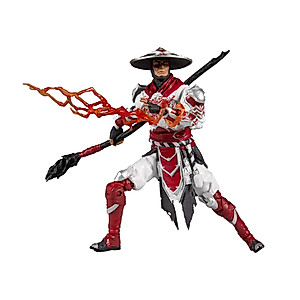 McFarlane Toys Mortal Kombat Raiden Bloody White Hot Fury Skin 7” Action Figure, Multicolor