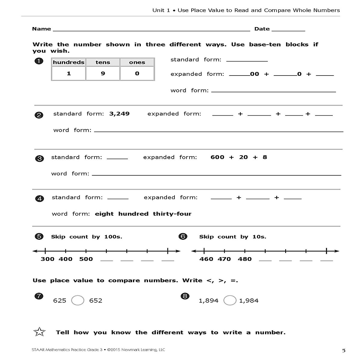 Staar Mathematics Practice Grade 3 II Teacher Resource