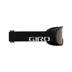 Giro Buster Kids Ski Goggles - Snowboard Goggles for Youth, Boys & Girls - Black Wordmark Strap with Amber Rose Lens