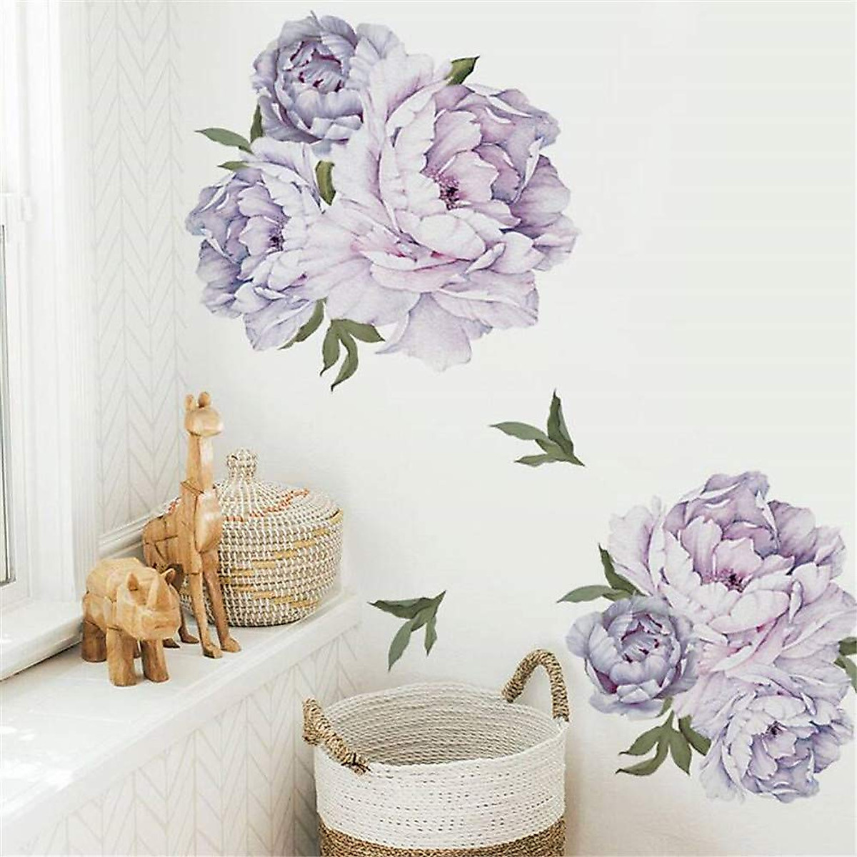 Wall Stickers subshrubby Peony Flower Wall Stickers Home Decoration Living Room Decoration Children's Room Bedroom Decoration