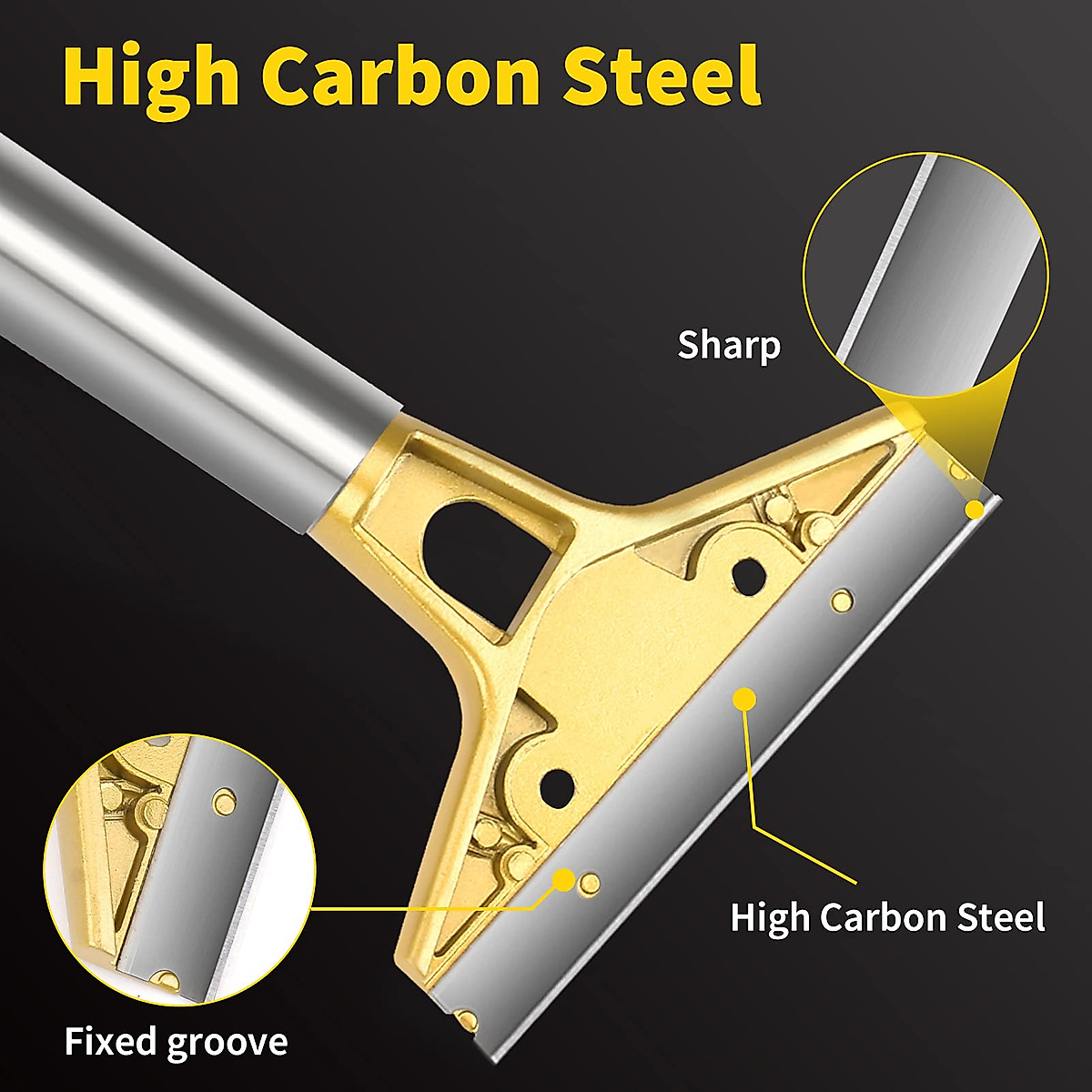 4 inch Scraper Blades 60 pcs Replacement High Carbon Steel Razor Blade for Scraper to Remove Paint Wallpaper Sticker Adhesive Labels(6 boxes)