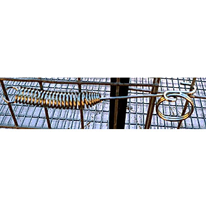 Detroit Packing Co. 4" Spring Latch Hook for Wire Rabbit Cages, Doors, Bunnies, Rodents, Hamsters, Squirrels, Birds - Metal Finger Spring (1-Pack, Finger-Hold)