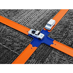 Hot Wheels Compatible Track Add-On Pack - Eco-Friendly PLA Plastic, Versatile Track Layout Pieces (Blue)