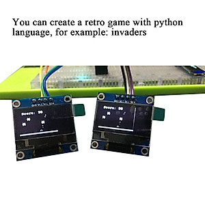 GeeekPi 5PCS 0.96 Inch OLED Module 12864 128x64 White Driver IIC Serial Display Board Module for Arduino, Raspberry Pi,Beagle Bone Black