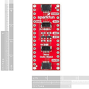 SparkFun Qwiic Shield Compatible with Arduino Nano-connect the I2C bus (GND, 3.3V, SDA and SCL) to four Qwiic connectors (two horizontally and two vertically mounted)-daisy chaining-Soldering Required