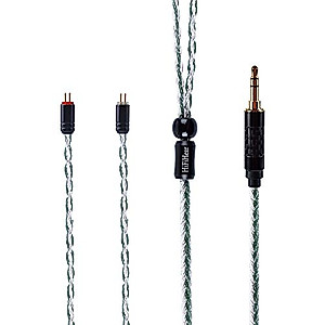 Audio Cable Extension 16 Cores Silver Plated HiFiHear Replacement Cable Balanced IEM Earphones Cable with 0.78mm Connection for ES4 ZS6 ZS5 ZST ZSR ZS10 ZS3 TFZ ES3 TRNV10 C10 C16 (2Pin 3.5MM)