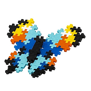 PLUS PLUS 3D Bug Building Block Set, Insect Stem Toys for Kids, 70 Interlocking Pieces - Butterfly Mini Maker Tube Kit