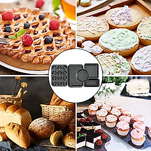 Baking Pans Nonstick Set, 5-Piece Bakeware Sets with Round/Square Cake Pan, Muffin Pan, Loaf Pan, Roast Pan, Baking Sheets for Oven, mobzio Kitchen Cookware Sets Baking Supplies