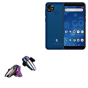BoxWave Gaming Gear Compatible with BLU C6L (2021) (Gaming Gear by BoxWave) - Touchscreen QuickTrigger, Trigger Buttons Quick Gaming Mobile FPS for BLU C6L (2021) - Jet Black