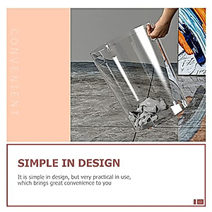 FOMIYES Clear Acrylic Trash Can Wastebasket Trash Bin with Handle Round Garbage Container Bin Small Plastic Wastebasket for Bathroom Bedroom Kitchen Home Office Dorm