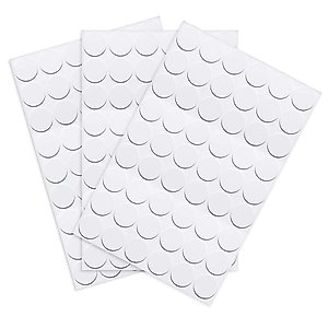 uxcell Screw Hole Covers Stickers Textured Plastic Self Adhesive Stickers for Wood Furniture Cabinet Shelve Plate 21mm Dia 162pcs in 3Sheet White