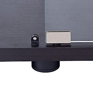 Zacis Modern 4-Tier Tempered Glass Display Case, Floor-Standing Showcase Display Cabinet with Lock, Display Shelf Curio Cabinet with Glass Doors for Collectibles, Trophy, Action Figures, China