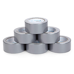 Blue Summit Supplies 6 Pack Duct Tape Multi Pack, Tear by Hand Design, Silver, Strong 7mil Thickness, Commercial Grade Strength, 30 Yard Length, 180 Total Yards Value Pack