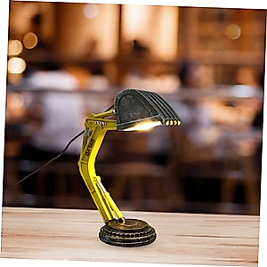 Baluue Excavator Table Lamp, Unique Night Light Excavator Shaped Industrial Design Led Light with Charging Cable Bedroom Night Light Excavator Model Night Lamp for Boys Desktop Decor