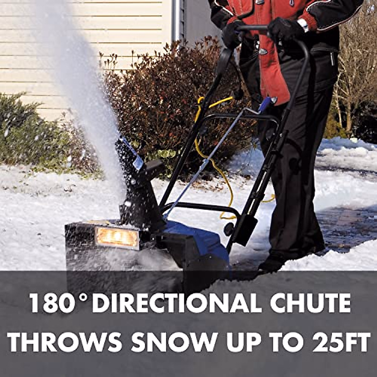 Snow Joe SJ623E 18-Inch 15-Amp Electric Walk-Behind Single Stage Snow Blower w/ Headlight, 18-Inch