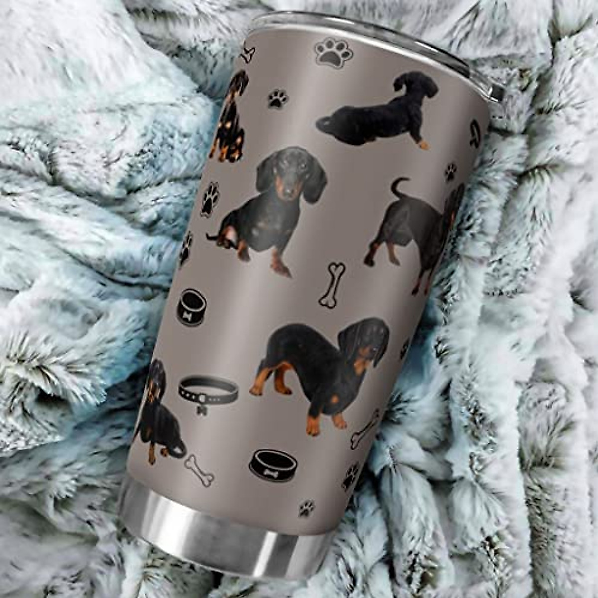 WmhrYpzhL Dachshund Travel Mug Dog Coffee Cup Stainless Steel Insulation Tumbler with Lid For Home Office School Outdoor Gifts Dachshund