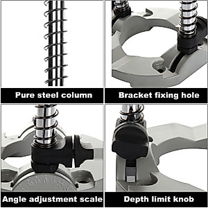 CertBuy Portable Drill Press for Hand Drill, Multi-Angle Drill Guide Attachment For 1/4 Inch and 3/8 Inch Adjustable Angle Drill Holder Guide, Portable Drill Guide with Chuck