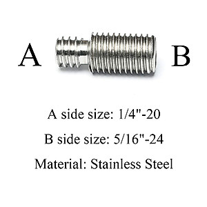 Pro Bamboo Kitchen Archery Bow Screw Bolt Bow Shock Absorber Counterweight Conversion Screw 1/4" to 5/16" Composite Pulley Bow Outdoor Competition Shooting Archery Nut Bolt