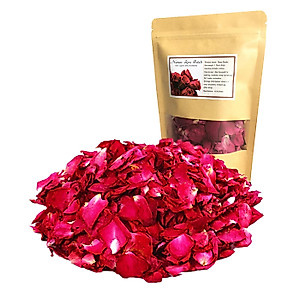 DoraMagic Dried Red Rose Petals, Real Natural Dried Rose Petals 1.75oz/50g for Bath, Soap Making, Candle Making, Wedding, Confetti, DIY Crafts, Non Edible