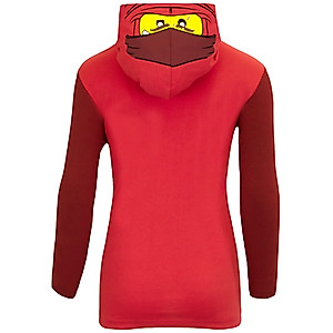 LEGO Ninjago Boys Pants Sets, Ninjago Pullover Hoodie Tee and Pants Sets for Boys (Red, 7)
