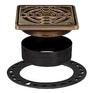 Schluter Kerdi-Drain Grate Kit, 4" Oil Rubbed Bronze