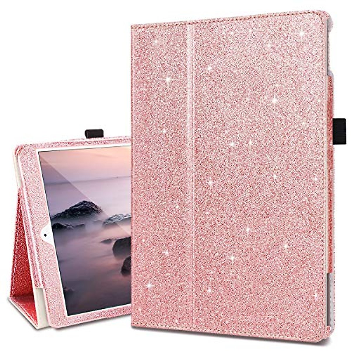 Fingic for iPad 10.2 Case 2021/2020/2019 - iPad 9th/8th/7th Generation Case Luxury Sparkly Folio Folding Stand Cover Auto Wake/Sleep Smart Case for New iPad 10.2” 2021/2020/2019 (9th/8th/7th Gen)