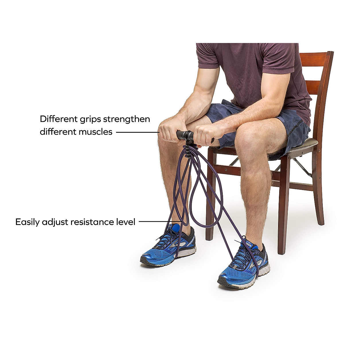 OPTP Grip & Forearm Strengthener by Bob & Brad – Adjustable Resistance Grip Strength Trainer and Forearm Exerciser for Arm, Wrist, Hand and Finger Exercises