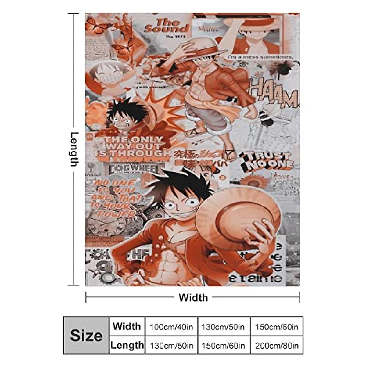 Japanese Anime Cartoon Blanket Cozy Blankets Ultra Soft Throw Blanket for Couch Bedding Living Room Gifts 50"x40"
