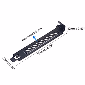 uxcell PCI Slot Covers with Screws for PC Case Airflow and Dustproof Black 4pcs