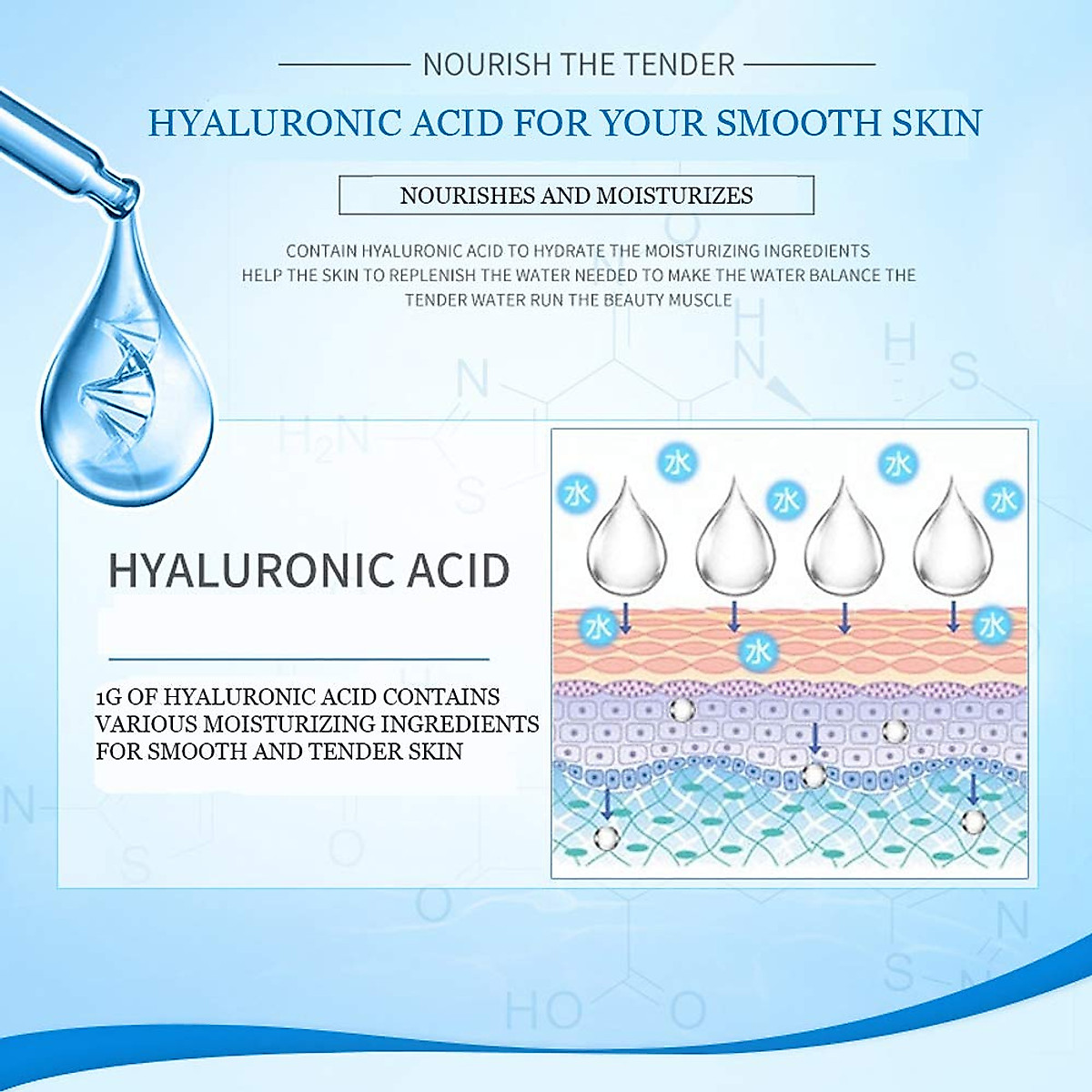 BIOAQUA Hyaluronic Acid Face Cleanser Moisturizing and Smoothing Essence Restoring Oil Balance 100ml