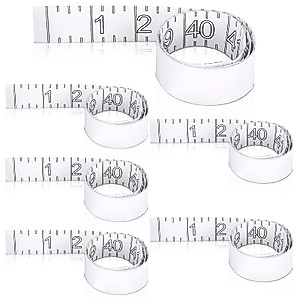 6 Pcs Fish Ruler Decal Fish Measuring Tape Sticker for Boat Adhesive Fishing Ruler Transparent Waterproof Fish Sticker Clear Tape Measure for Boats Kayak Net Gaff Fishing Accessories (42 Inch)