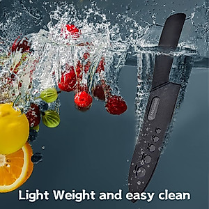 Magiware Ceramic Knives, Ceramic Knife Set with Sheaths Cover -Sharp Longer Never Rust (include 6 Inch Chef Knife, 5inch Utility Knife, and 4 Inch Paring Knife